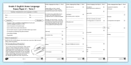 Grade 4 English HL Assessment Term 1 (teacher made) - Twinkl