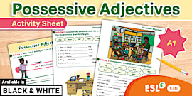 ESL Possessive Adjectives Sheet [A1, Teens] | Twinkl