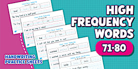 High Frequency Words 1-10