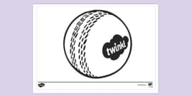 Cricket Ball Colouring Sheet | Colouring Sheets