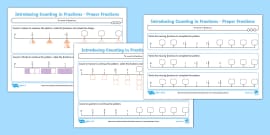Fraction Number Line Cut and Paste (teacher made) - Twinkl