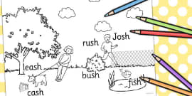 FREE! - Initial t Sound Production Colouring Sheet - Twinkl