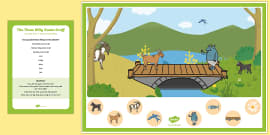 The Three Billy Goats Gruff Story PowerPoint - KS1