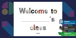 Blank Class Sign (teacher made) - Twinkl
