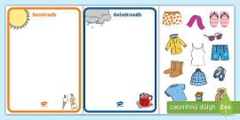 Winter and Summer Clothes Sorting Activity French - Twinkl