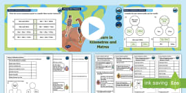 👉 Y4 DiM: Step 2 Equivalent Lengths (Km and M) Teaching Pack