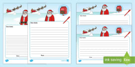 Letters to Santa Writing Templates - Christmas Wish List