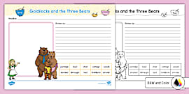 Goldilocks and the Three Bears Story Sequencing Activity for K-2nd Grade