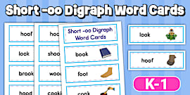 Long and Short 'oo' Word Cards
