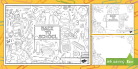 Back to School Colouring Sheets | Mindfulness Colouring