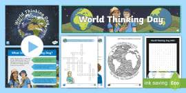 KS1 World Thinking Day Word Search (teacher made) - Twinkl