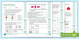 Year 2 Maths Geometry: Position and Movement Home Learning Activity Booklet