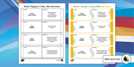 Winter Olympics Crack the Code Activity (teacher made)