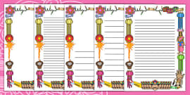 The Story of Rama and Sita Page Borders (teacher made)