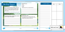 River Fact File Template,rivers (teacher made) - Twinkl