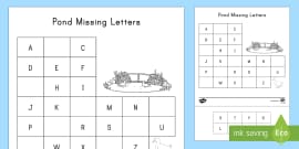 Pond Uppercase Letter Tracing Worksheet / Worksheet - Twinkl