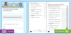 NAPLAN Style Language Conventions Set Two Year 5 Exam Questions Pack