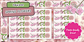 Floral Theme Bulletin Board Borders