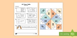 5 Times Table Fortune Teller (teacher made) - Twinkl