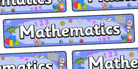 Math Classroom Decor | Mathematics Banner | Display Resource
