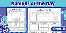 Number of the Day Worksheet - KS1 Maths Resource - Twinkl