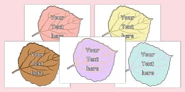 Editable Leaves - Spring Leaf Template (teacher made)