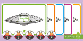 Numbers 0 to 20 on Aliens Display Posters (teacher made)