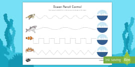 Dinosaur Pencil Control Worksheets (teacher made)