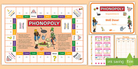 Four in a Row Phonics (Set 1) Game (teacher made) - Twinkl