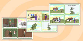 Jack and the Beanstalk 4 per A4 Story Sequencing Cards