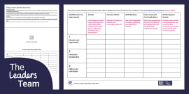 Early Years Action Plan Template | Primary Resources
