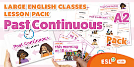 Past Continuous Worksheet for ELL