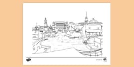 FREE! - Map of Baghdad Colouring Sheet | Colouring Sheets