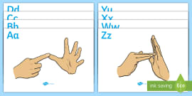 British Sign Language Manual Alphabet Poster - sign language