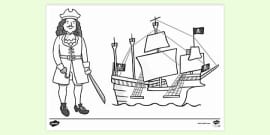 FREE! - Captain Hook Colouring Page | Colouring Sheets | Twinkl