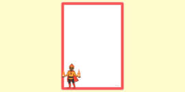 FREE! - Superhero Boy Page Border | Page Borders | Twinkl