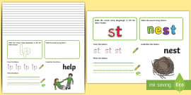 Phase 2 Phonics CVC Words Activity Mats