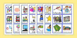Visual Timetable for KS1 Spanish/English (teacher made)