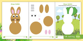2D Shape Chick Cutting Skills Worksheets, Chick 2D Shape Worksheet