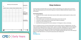 Early Years Setting Sleep Log | Twinkl (teacher made)
