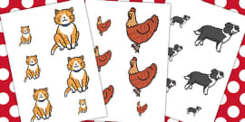 Little Red Hen Page Borders (teacher made)