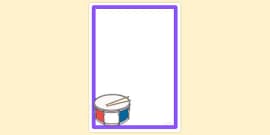 Music Page Border for Writing (Instruments) - KS2 Resources