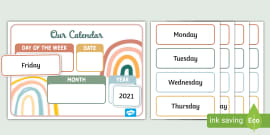 Ready Made Days of the Week Calendar Display Pack
