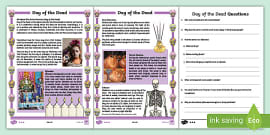 Third Grade Day of the Dead Fact File (teacher made)
