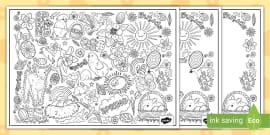 Summer Doodle Colouring Pages | First Level | CfE | Twinkl