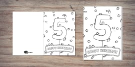 Colour Your Own Birthday Card | Twinkl Party (teacher made)