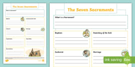 The Seven Sacraments Cards (teacher made) - Twinkl