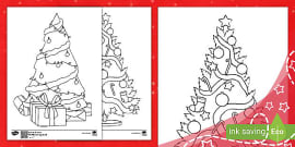 Colourful Christmas Tree Cutting Skills Activity - Twinkl