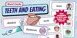 Teeth And Eating Word Mat