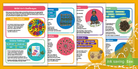 Art and Design Challenge Cards (teacher made) - Twinkl
